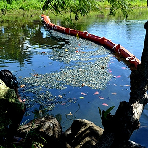 Floating Trash Boom-Containment Barrier