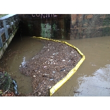 Floating Trash Boom-Debris Containment in Rivers and Lakes